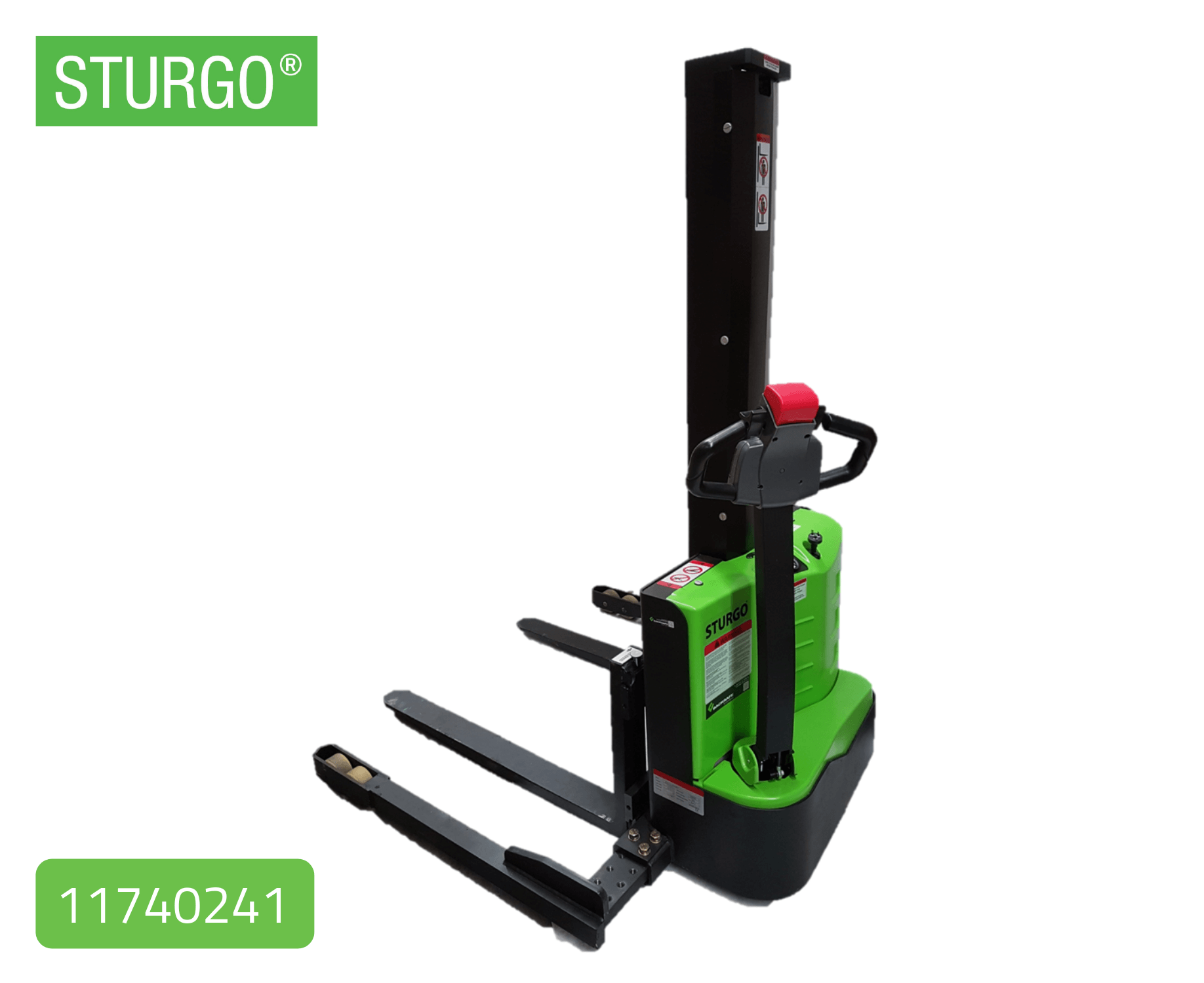 Buy A STURGO® Compact Electric Straddle Stacker - Materials Handling Equipment - Backsafe Australia