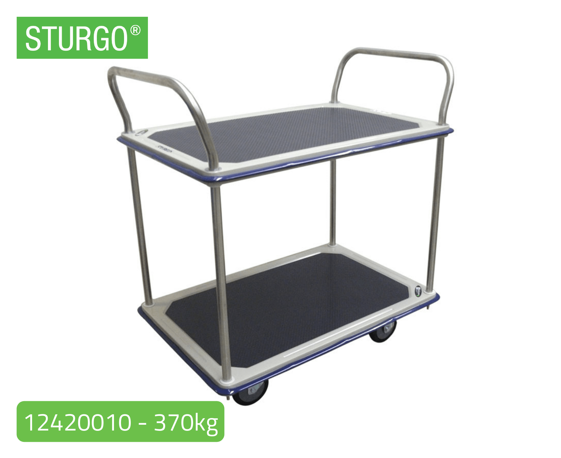 Buy A STURGO® Double Platform Trolley - Materials Handling Equipment ...