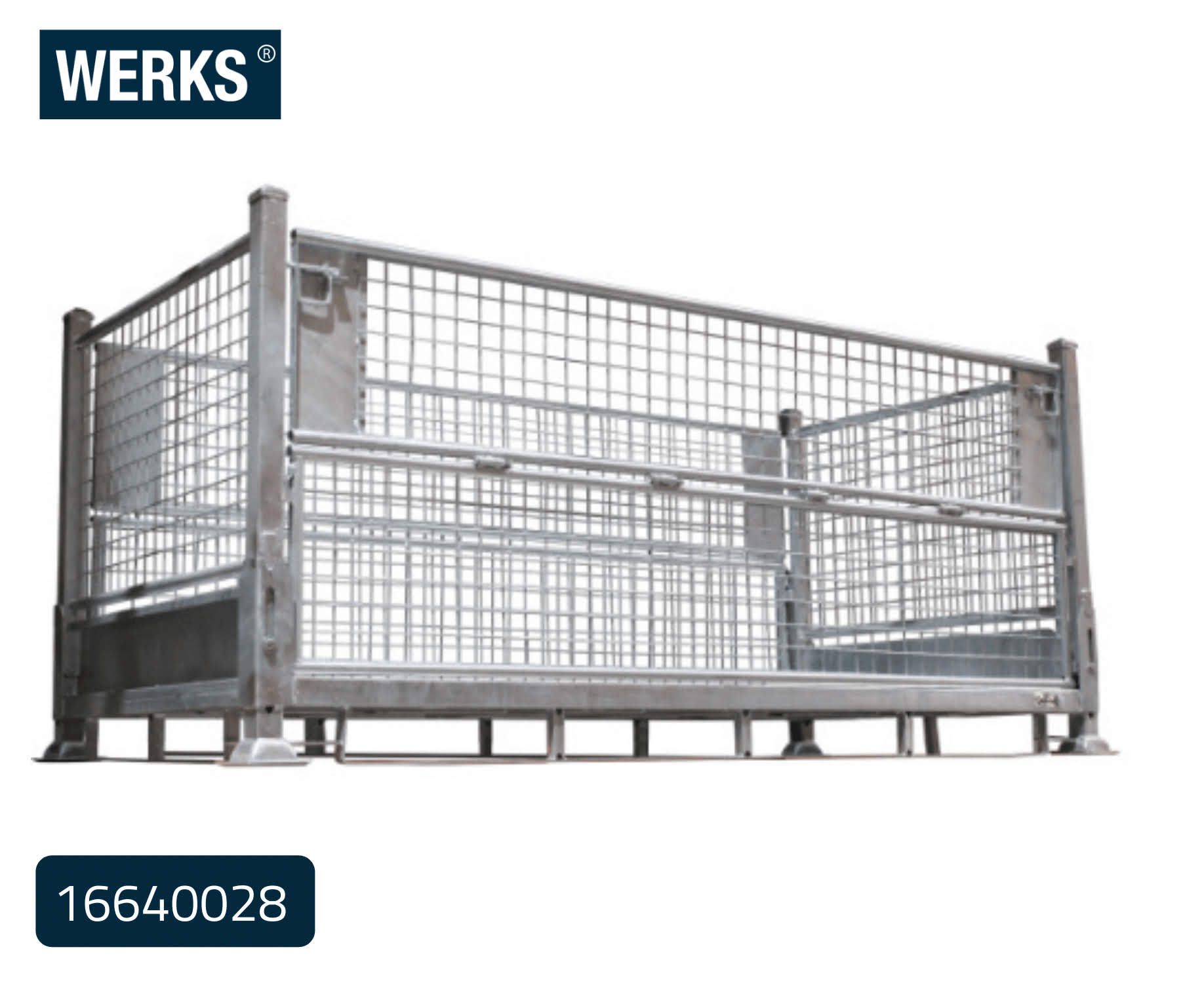 Buy A WERKS® Galvanised Pallet Cage - Double Width - Materials Handling ...