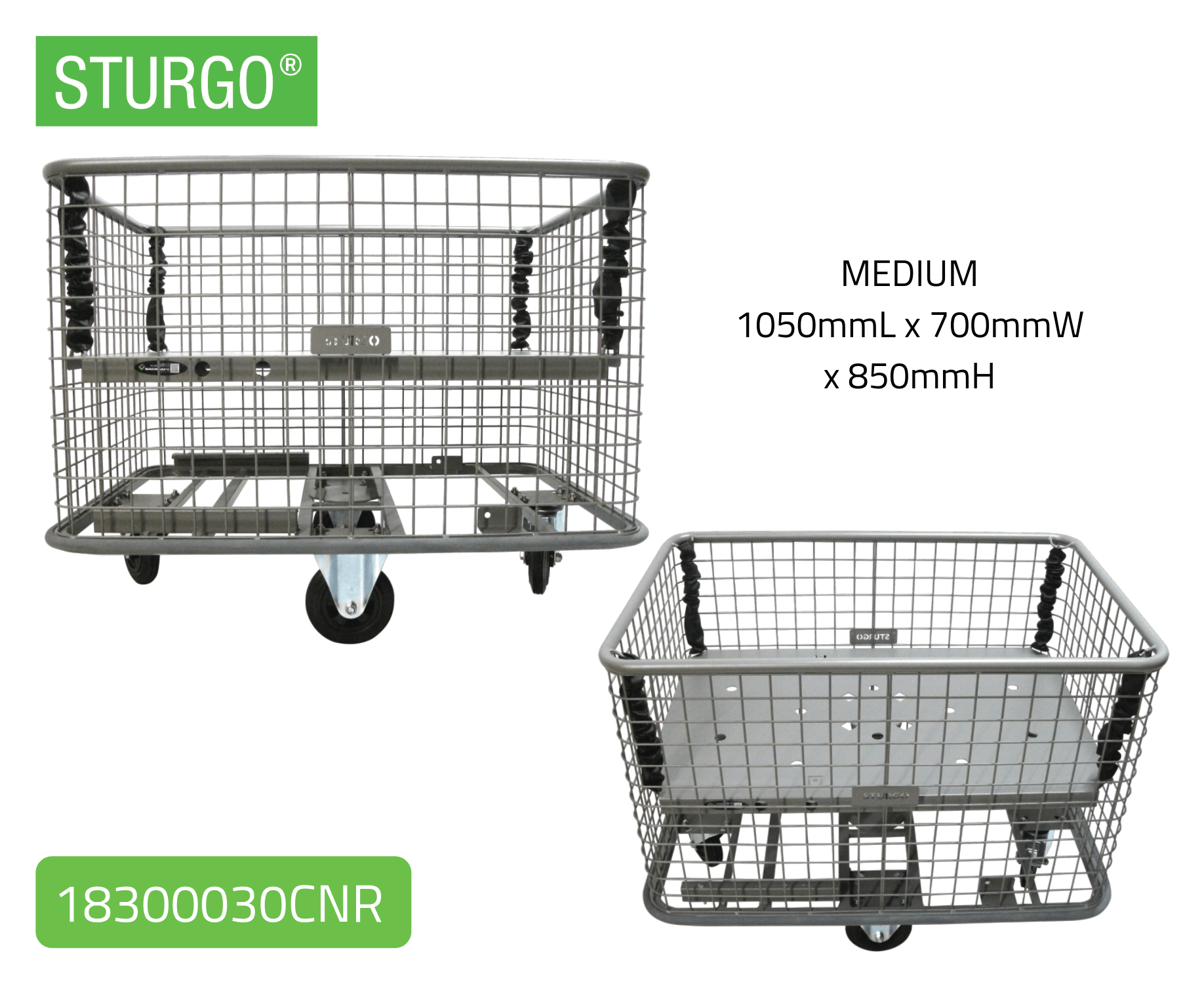 Buy A STURGO® Spring-Base Mesh Trolley - Materials Handling Equipment ...