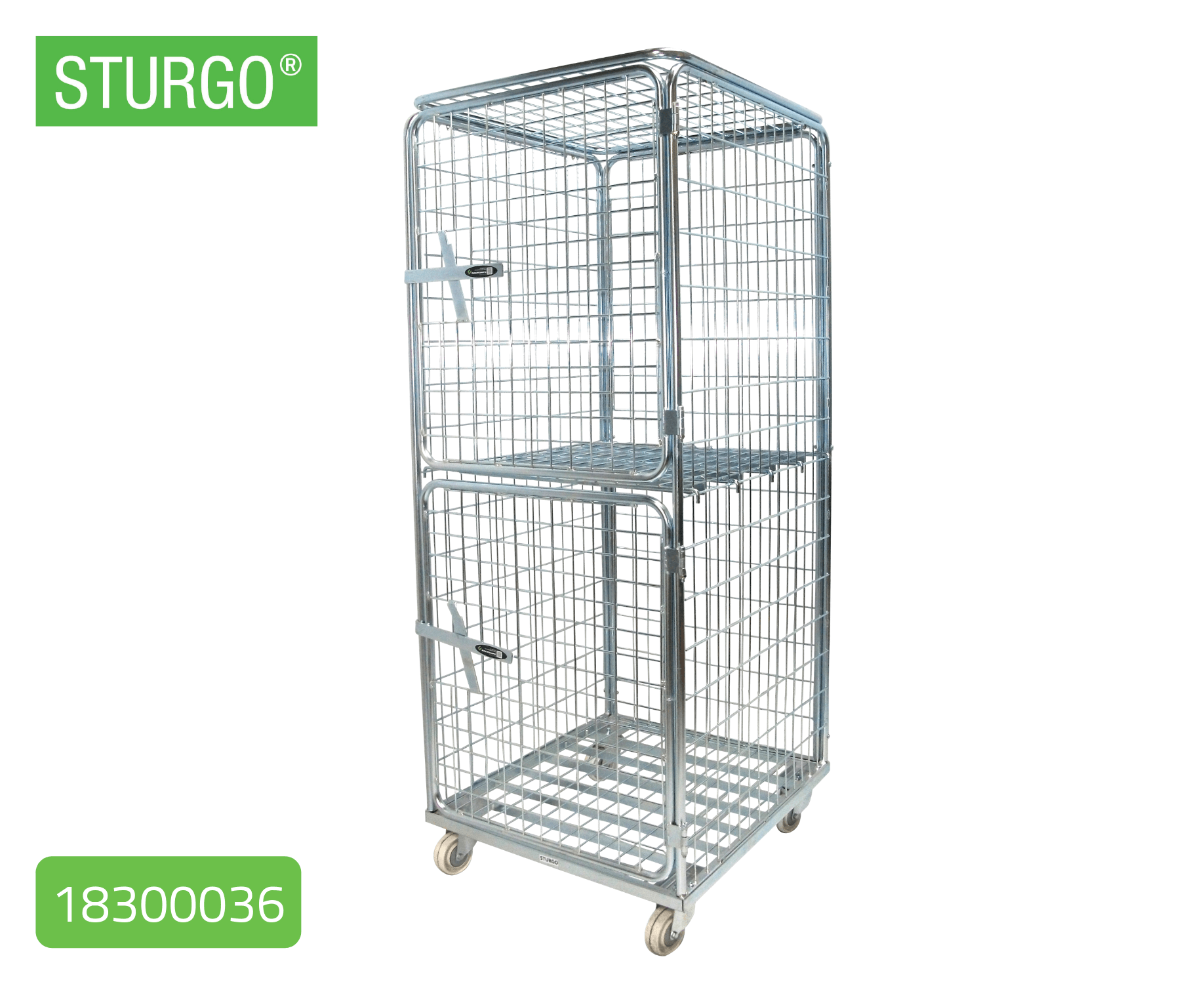 Buy A STURGO® Security Single Roll Cage Trolley - Materials Handling ...