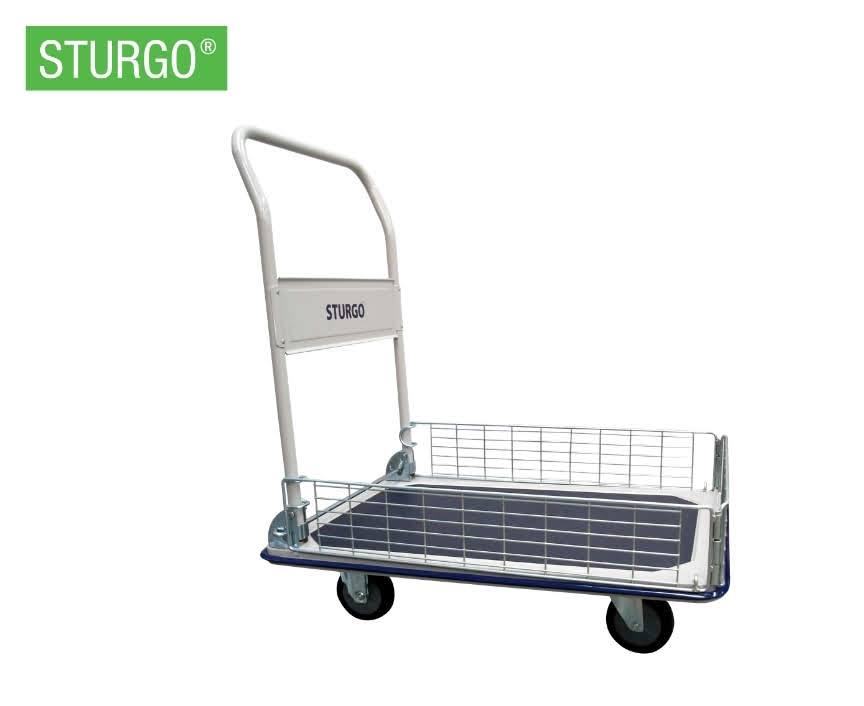 Buy A Custom Platform Trolley with Mesh Lip - Materials Handling ...
