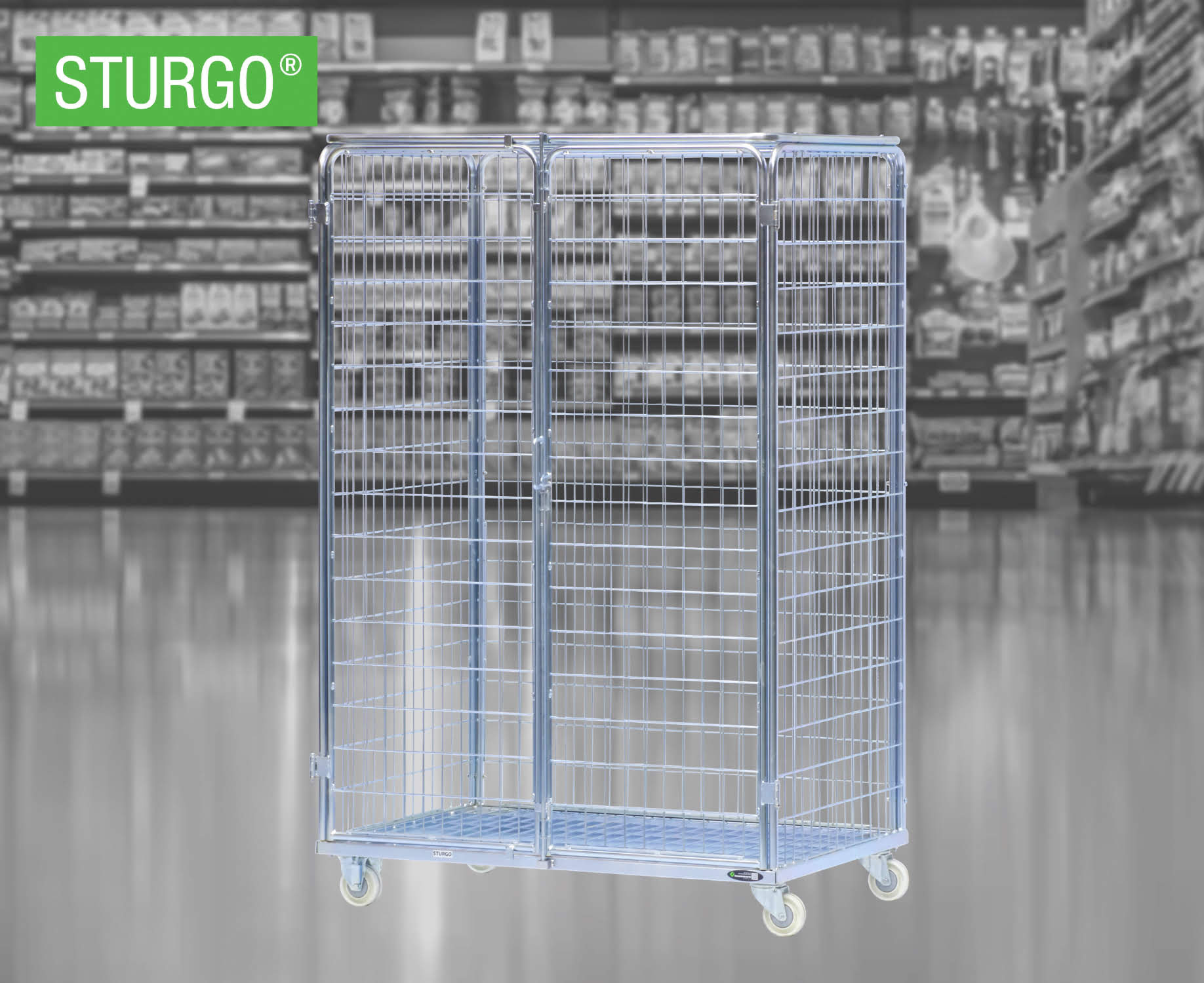 Buy A STURGO® Nestable Roll Cage Trolley - Materials Handling Equipment ...