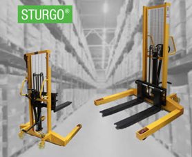 Buy A STURGO® Manual Stacker with Adjustable Forks - Materials Handling Equipment - Backsafe ...